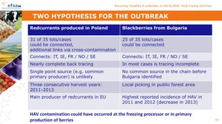 Recurring hepatitis A outbreaks in the EU/EEA: food tracing activities ...
