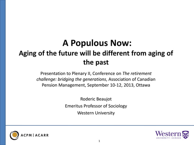 Aging of the future will be different from aging of the past | PDF ...
