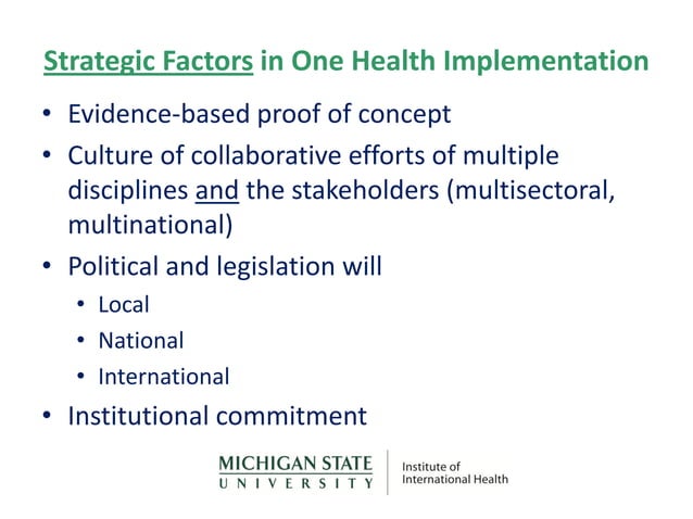 One Health Approach Roadmap: A University Perspective | PDF ...