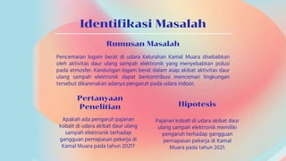 Pengaruh Pajanan Kobalt Sampah Elektronik terhadap Pernapasan Pekerja | PPT