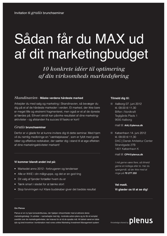 Plenus invitation onepage | PDF