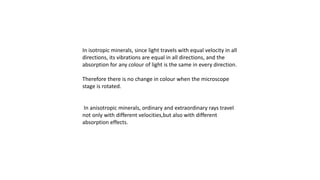 Pleochroism phenomenon which explains the science behind pleochroism | PPTX