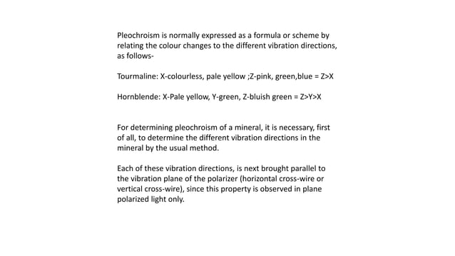 Pleochroism phenomenon which explains the science behind pleochroism | PPTX