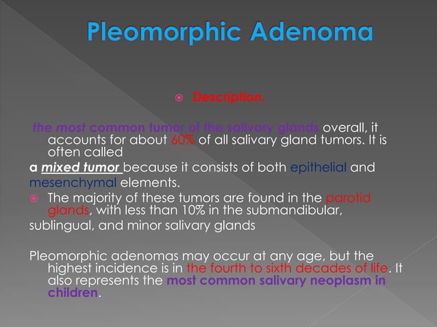 Pleomorphic adenoma | PPTX | Ear, Nose and Throat Conditions | Diseases ...