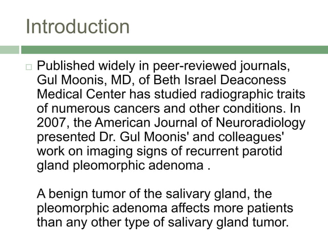 Pleomorphic Adenomas of the Salivary Glands | PPTX | Ear, Nose and Throat Conditions | Diseases ...