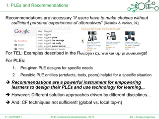 PLE Recommendations | PPT