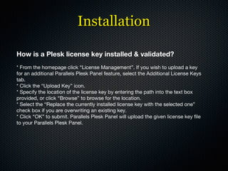 Plesk Training Level 1 | PPT