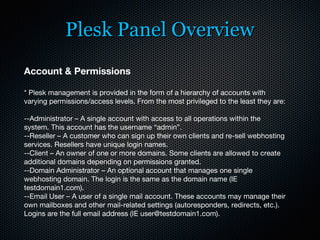 Plesk Training Level 1 | PPT