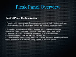 Plesk Training Level 1 | PPT
