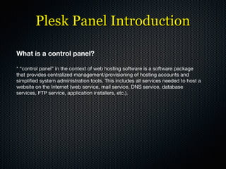 Plesk Training Level 1 | PPT