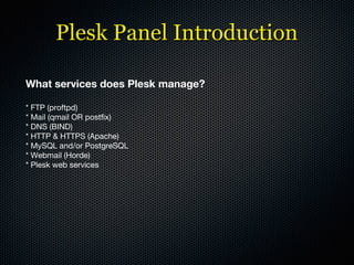 Plesk Training Level 1 | PPT