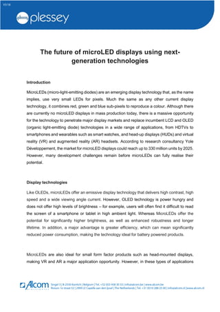 Plessey micro le-ds-white-paper-1 | PDF