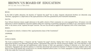 Plessy v. Ferguson Case by Shruti Misra | PDF | Law