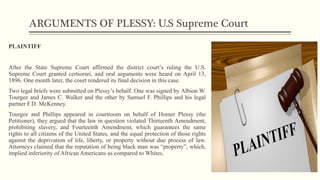 Plessy v. Ferguson Case by Shruti Misra | PDF | Law