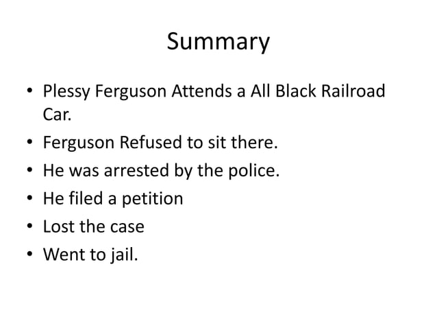 Plessy v. ferguson | PPTX | Law