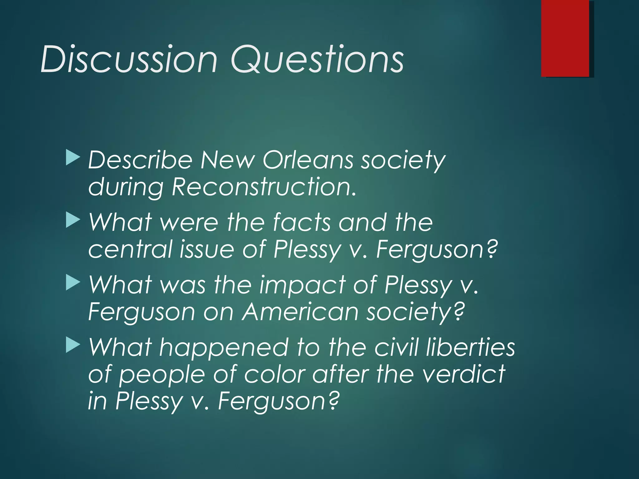 Plessy v ferguson | PPT