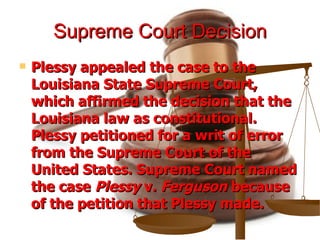 Plessy vs ferguson | PPT