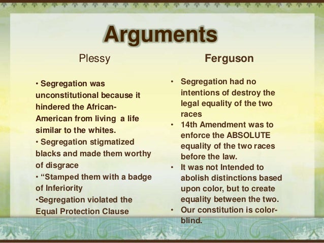 Plessy vs ferguson