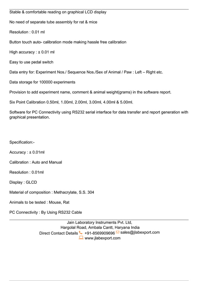 Plethysmometer | PDF | Science