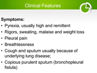 Pleural disease (Pleural effusion & Empyme) | PPTX | Lung and ...