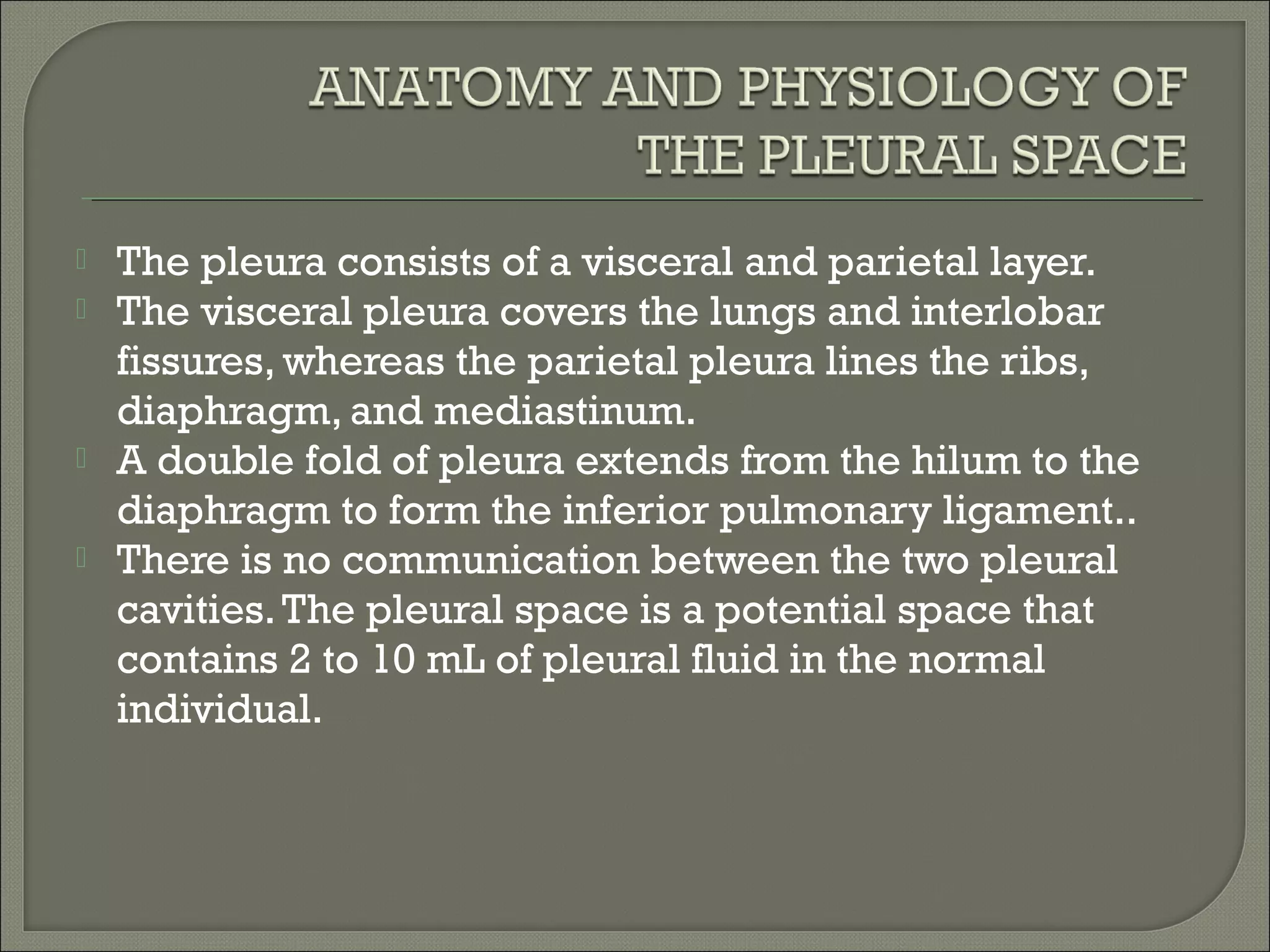 Pleural disorders | PPT