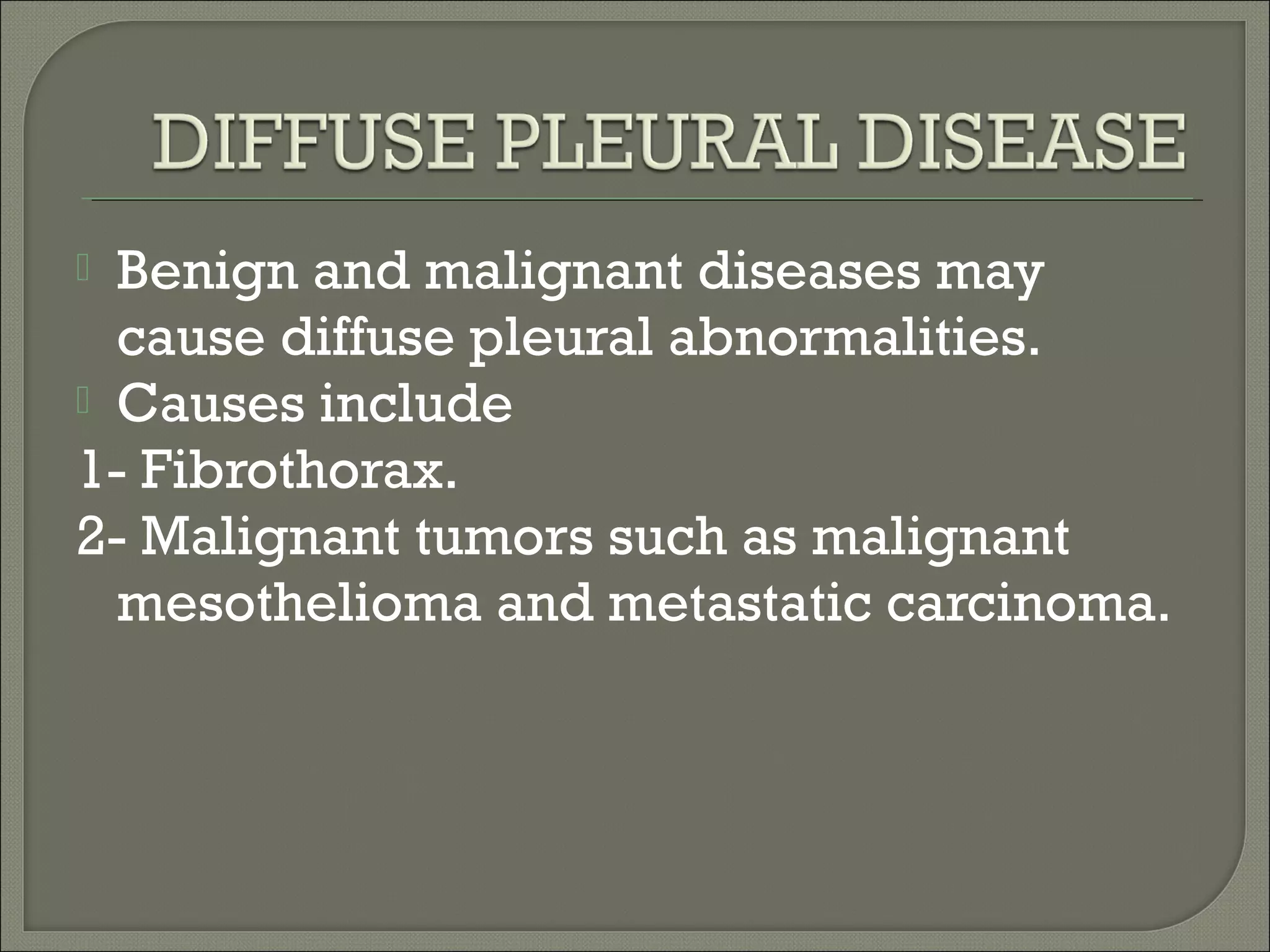 Pleural disorders | PPT