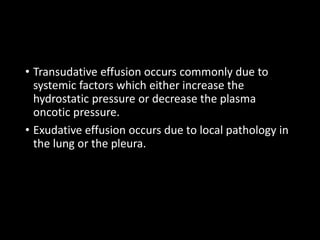 Pleural effusion | PPTX | Lung and Respiratory Health | Diseases and ...