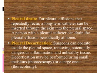 Pleural effusion | PPTX | Lung and Respiratory Health | Diseases and ...