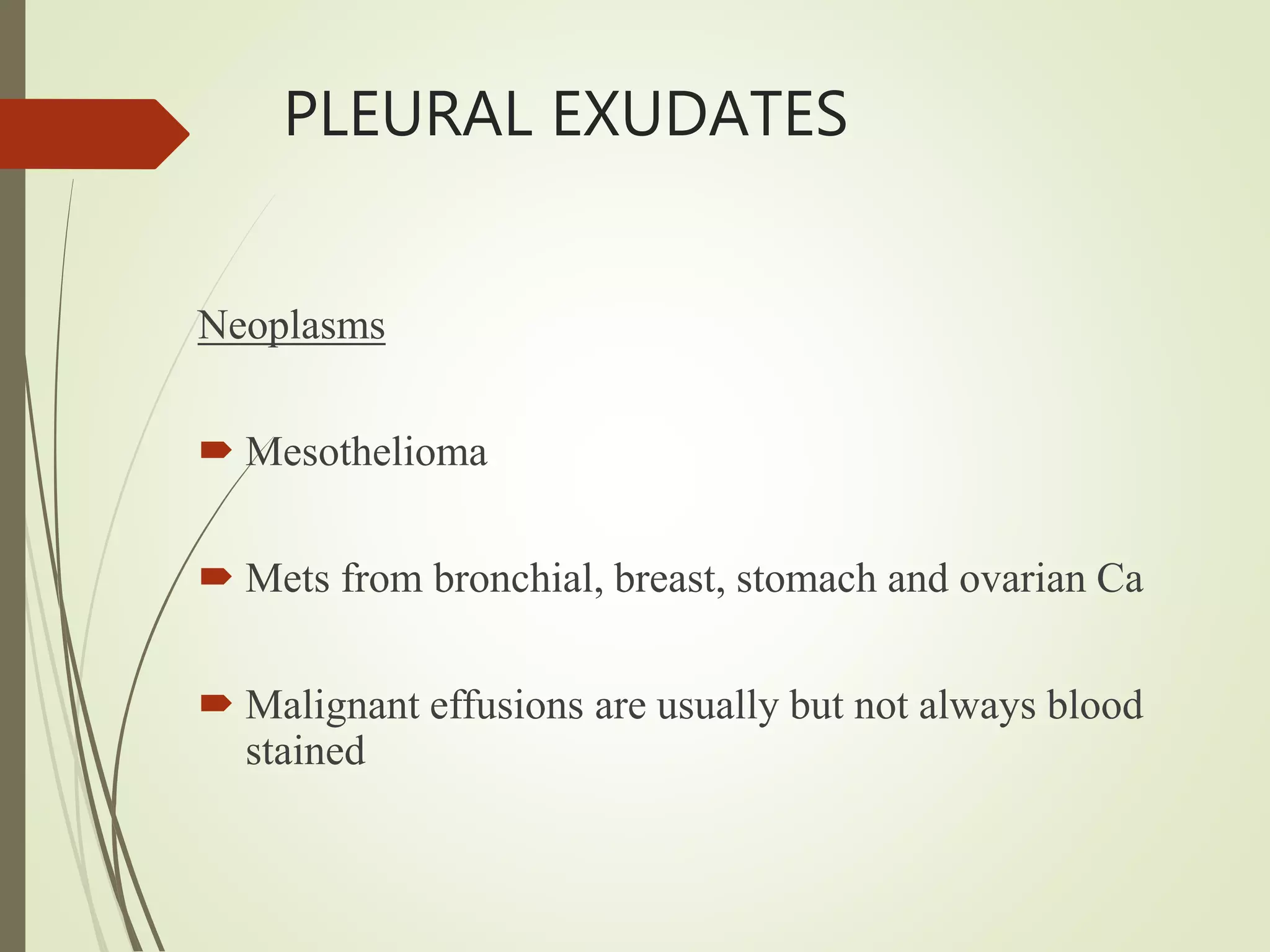 Pleural effusion - Etiopathogenesis, Clinical features, Advances in ...