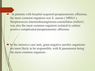 Pleural effusion - Etiopathogenesis, Clinical features, Advances in ...