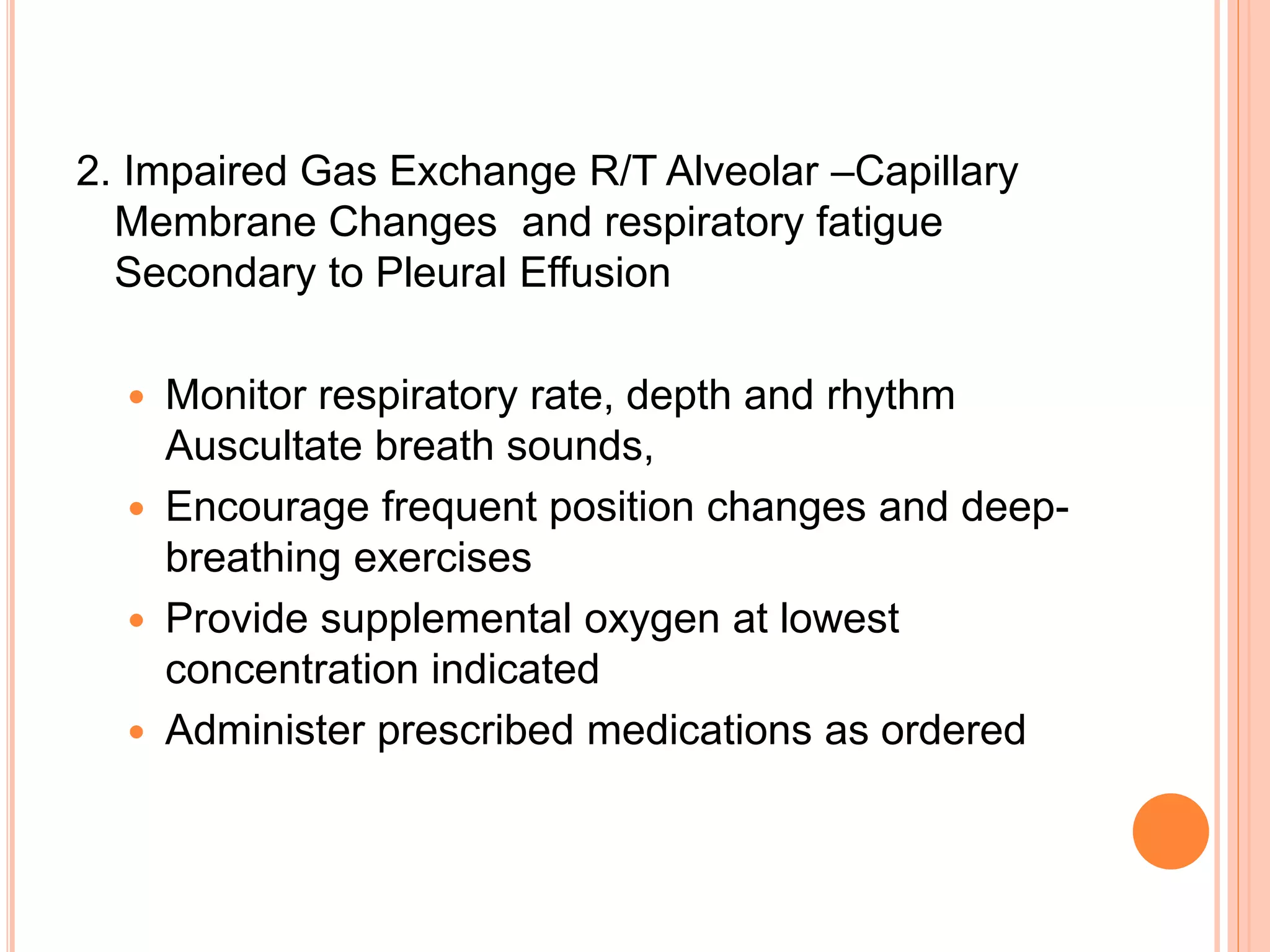Pleural effusion & nursing care | PPTX
