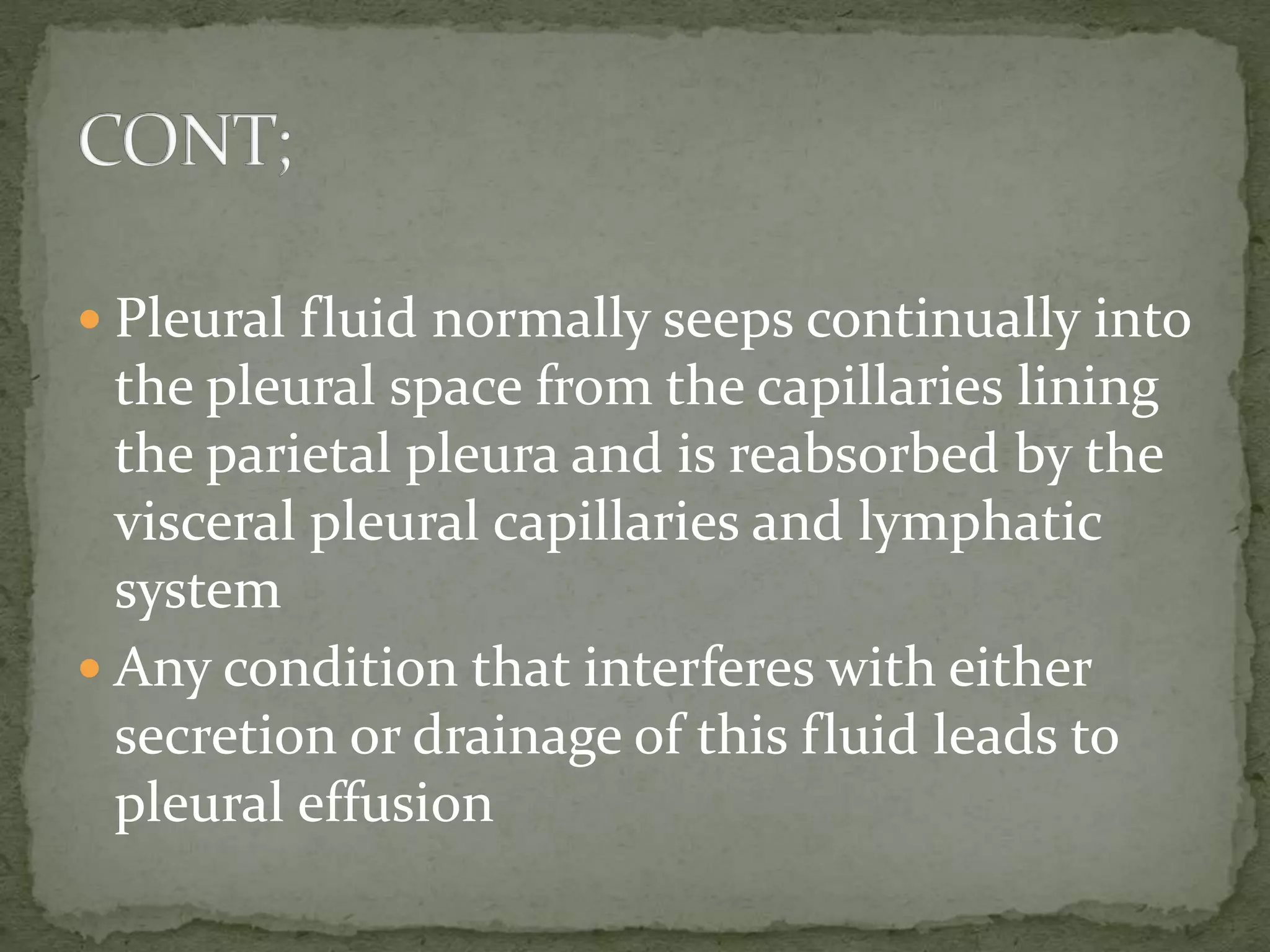 Pleural effusion Seminar Presentation | PPTX