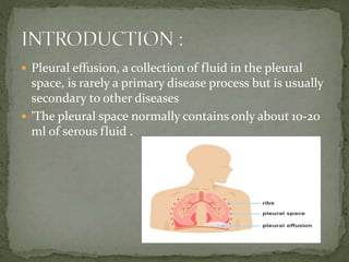Pleural effusion Seminar Presentation | PPT