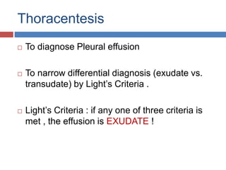 Pleural effusion , deffention diagnosis and treatment | PPT