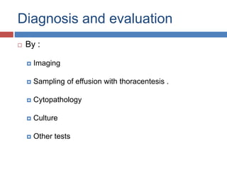 Pleural effusion , deffention diagnosis and treatment | PPT