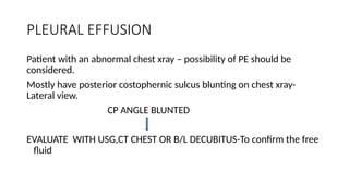 PLEURAL EFFUSION-APPROACH TO THE PATIENT-Lights | PPTX