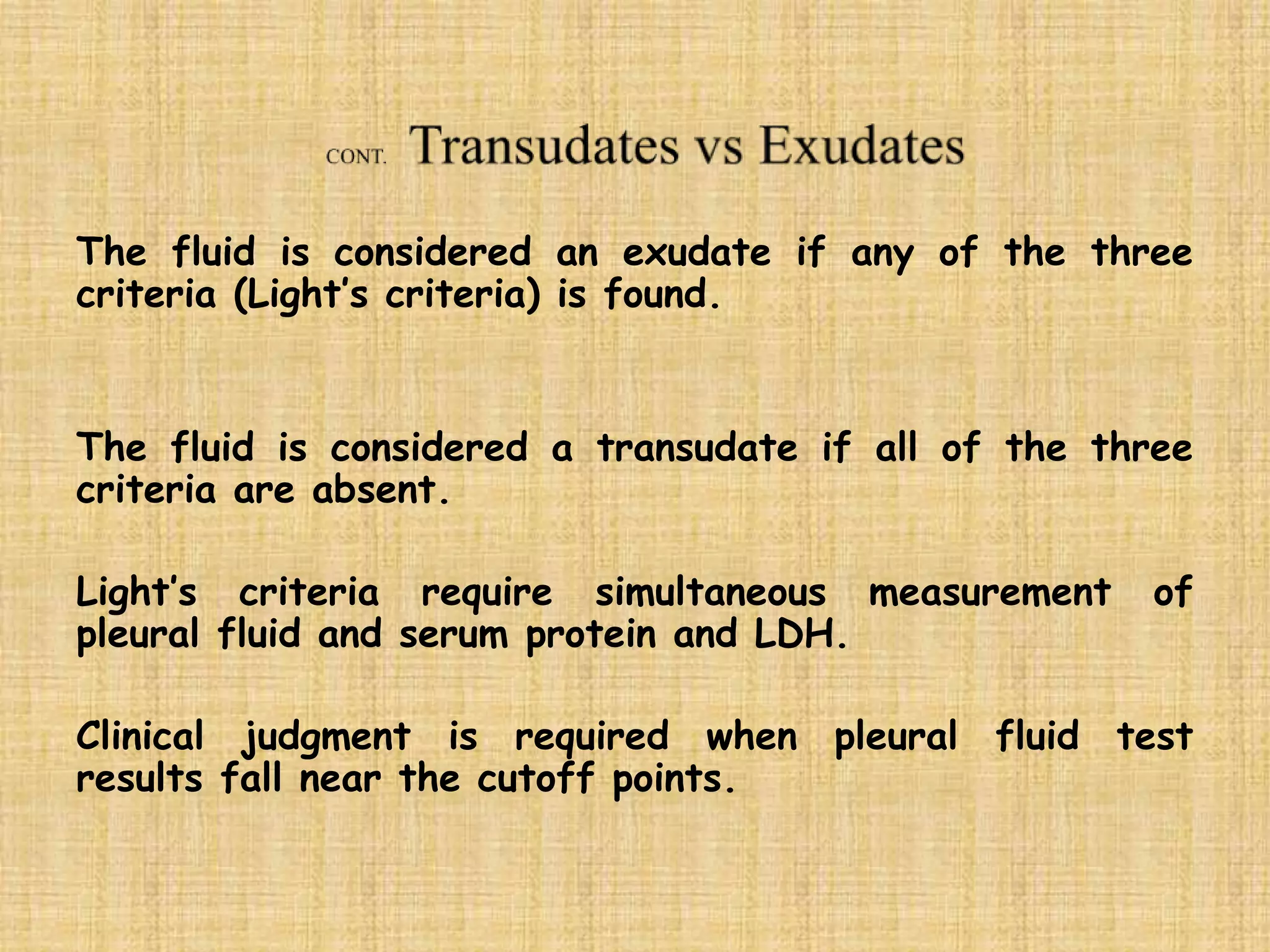 Pleural effusion analysis | PPTX
