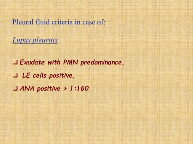 Pleural effusion analysis | PPT
