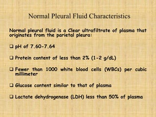 Pleural effusion analysis | PPTX