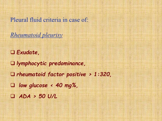 Pleural Fluid Analysis | PPTX