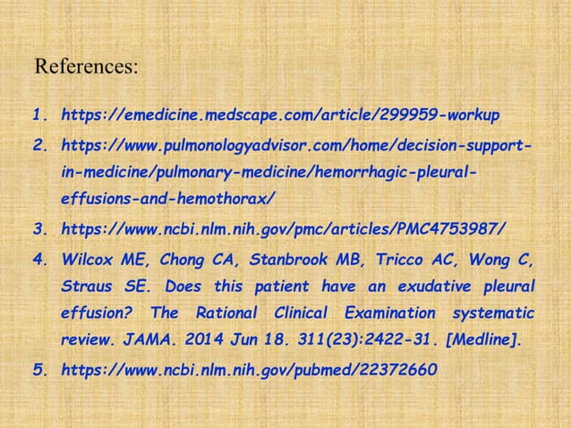 Pleural Fluid Analysis | PPTX