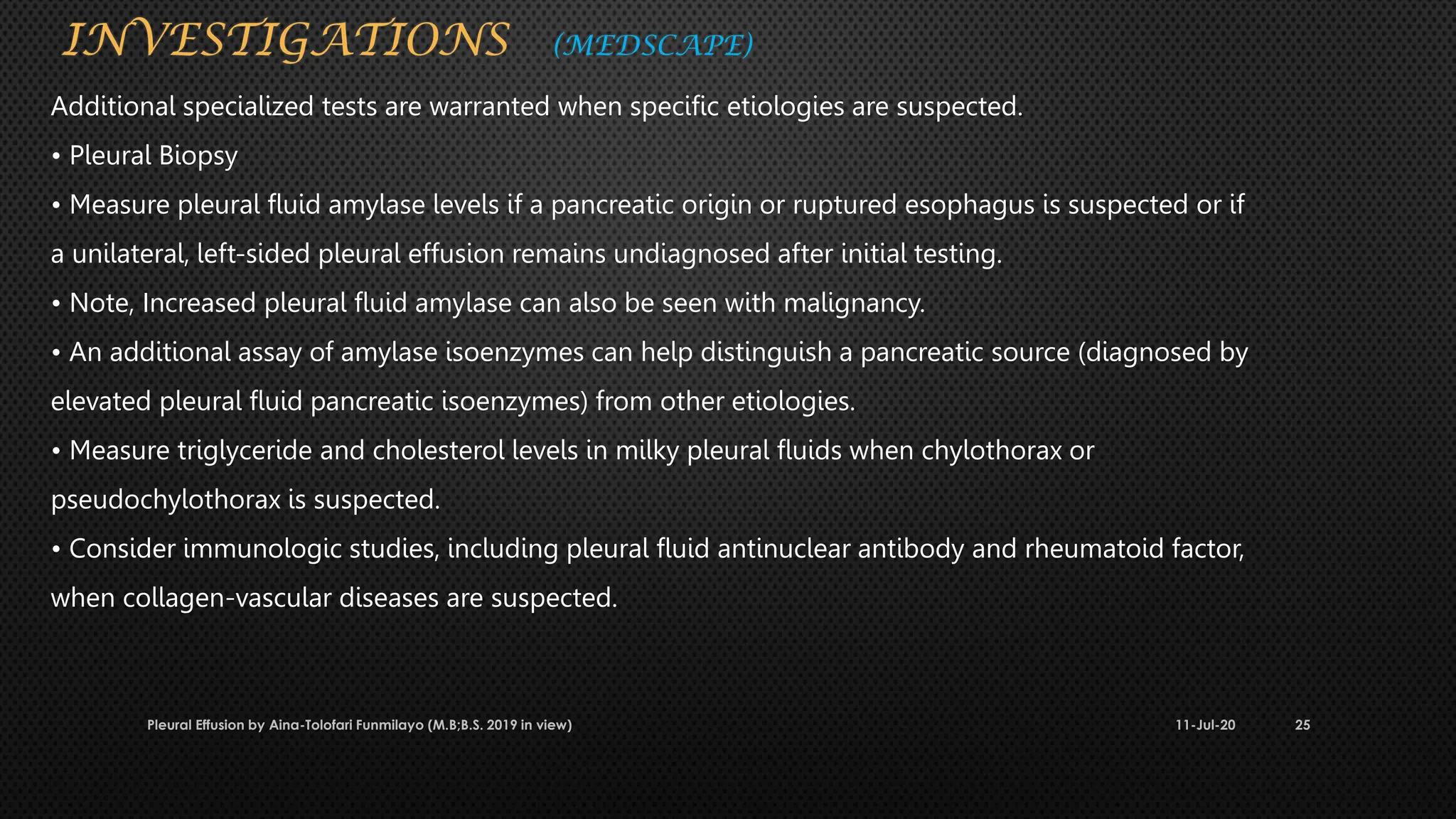 Pleural effusion by Aina- Tolofari Funmilayo Ayodeji | PDF