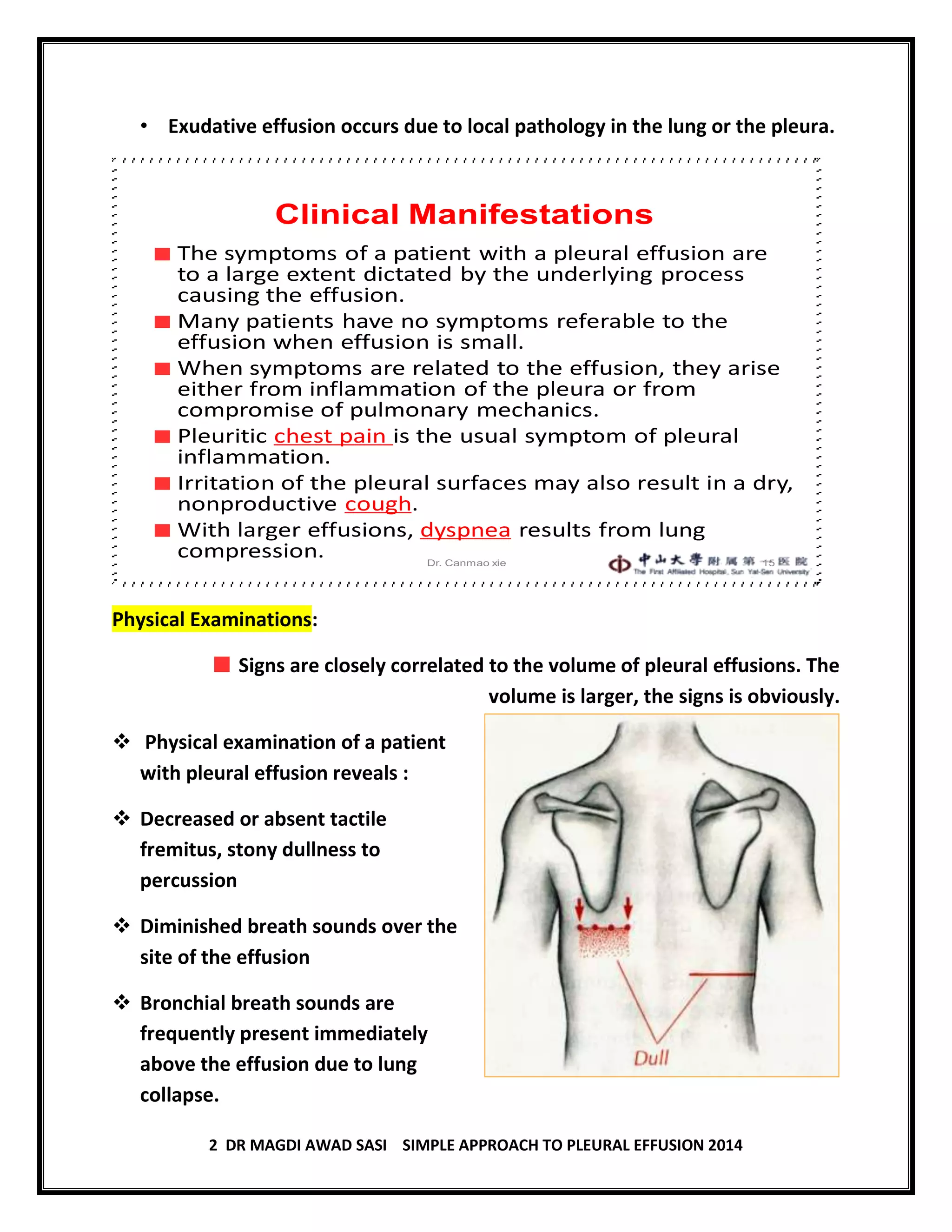 Pleural effusion dr magdi sasi | DOCX