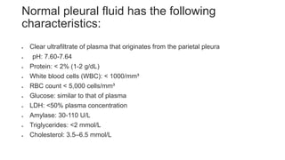 Pleural Effusion lecture | PPTX