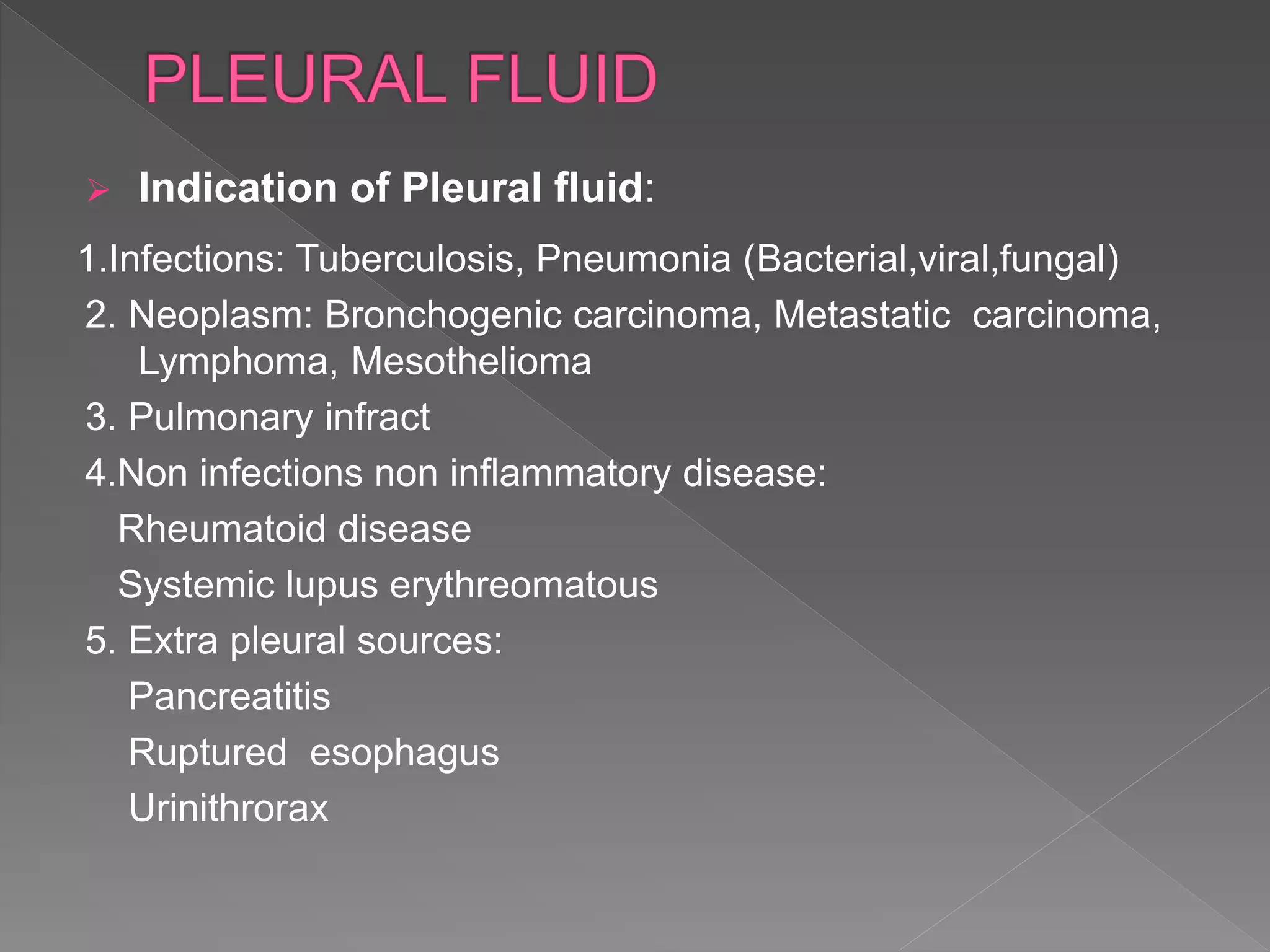 Pleural fluid | PPTX