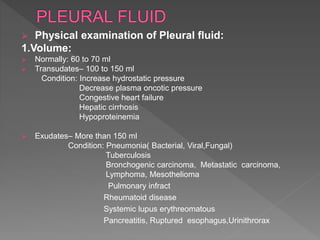 Pleural fluid | PPT