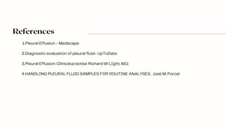 Pleural fluid analysis - Approach (Body fluid analysis) | PPT
