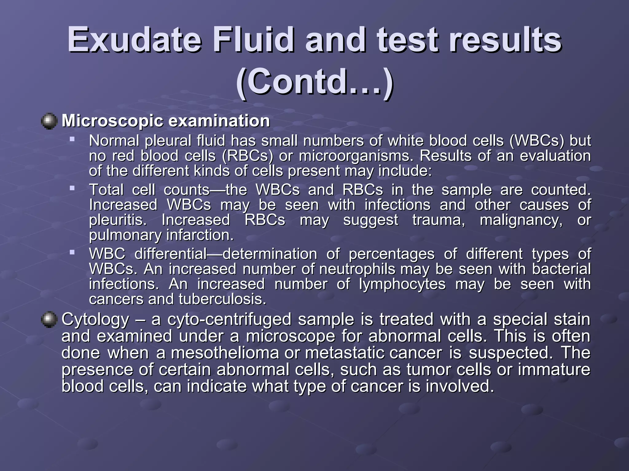 Pleural fluid examination | PPT