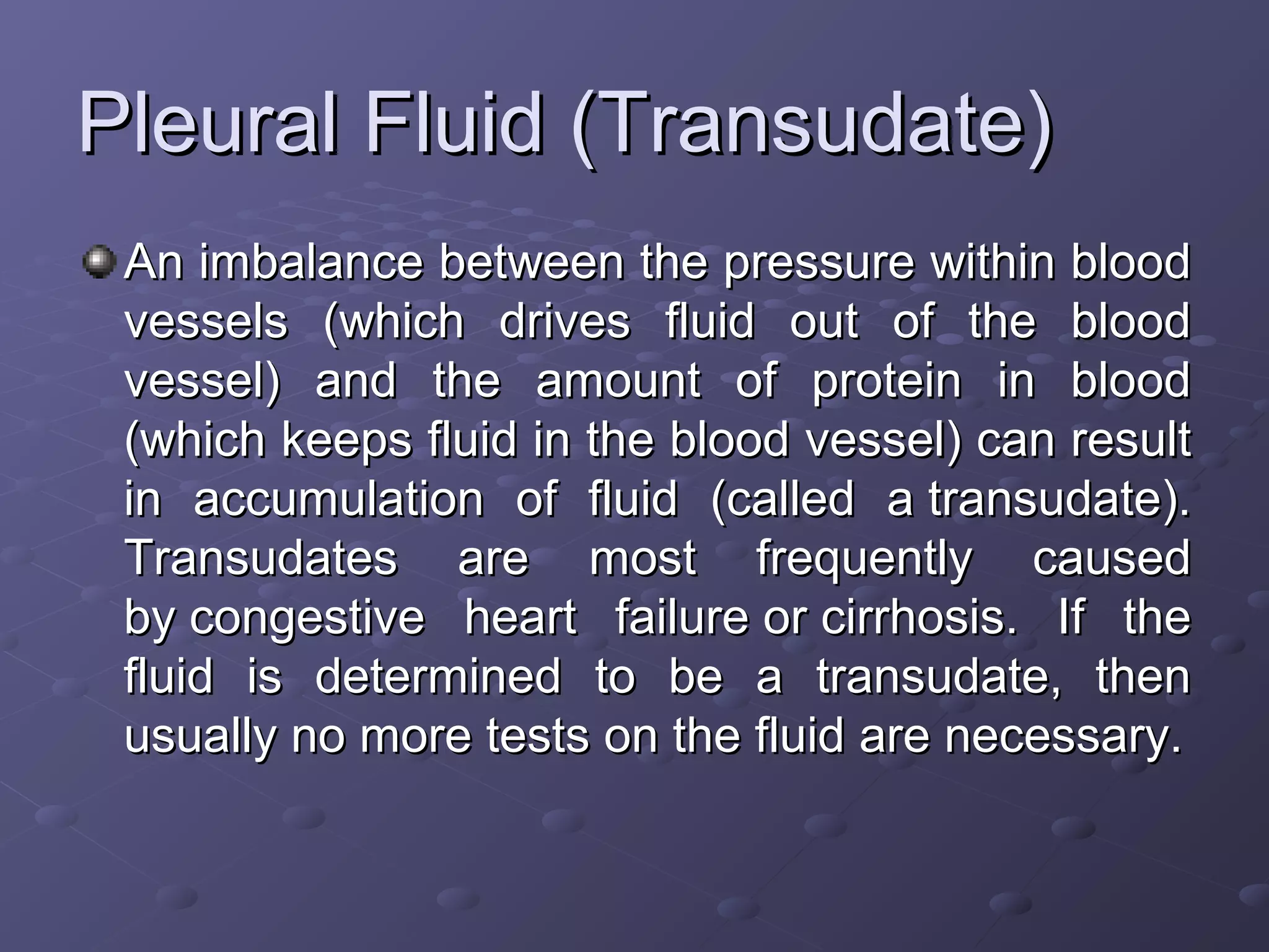 Pleural fluid examination | PPT