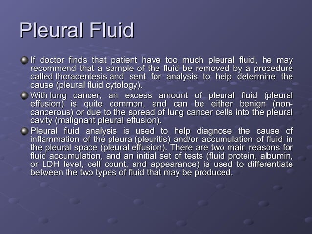 Pleural fluid examination | PPT